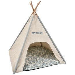 HEIM Katzenzelt "Tipi-Zelt My Home" Tierhäuser Gr. B/H/T: 68 cm x 80 cm x 68 cm, beige Katzenkörbe -kissen