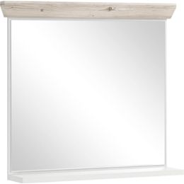 Badspiegel Home Affaire "Florenz" Spiegel Gr. B/H/T: 80 cm x 72 cm x 15 cm, Holzoptik, weiß (pinie dekor) Badspiegel