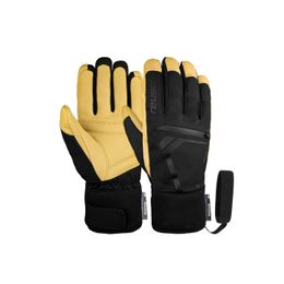 Skihandschuhe Reusch "Down Spirit GORE-TEX SC" Gr. 9,5, schwarz (schwarz, beige) Damen Handschuhe Sporthandschuhe