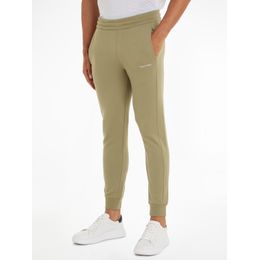 Jogginghose Calvin Klein "MICRO LOGO REPREVE" Gr. S, N-Gr, grün (khaki) Herren Hosen Jogginghosen