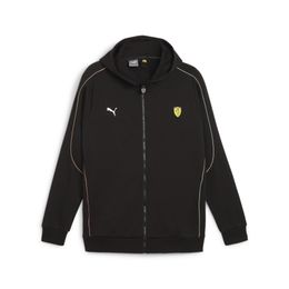 Sweatjacke Puma "Scuderia Ferrari Race Motorsport Sweat-Kapuzenjacke Herren" Gr. M, schwarz (black) Herren Sweatjacken Sweatshirts