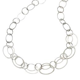 Collierkettchen Celesta "925 Sterling Silber Gliedercollier" Halsketten Gr. 45 cm, Silber 925 (Sterlingsilber), Länge: 45 cm Breite: 18.0 mm, weiß (weiß> <weiß) Damen Colliers