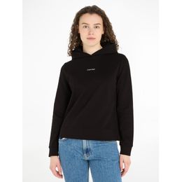 Hoodie Calvin Klein "MICRO LOGO ESS HOODIE" Gr. XXL (44), schwarz (ck, black) Damen Sweatshirts -jacken