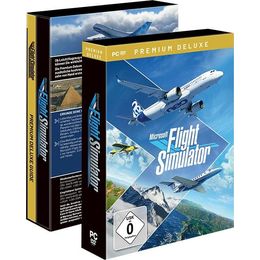 Microsoft Spielesoftware "Flight Simulator Premium Deluxe Edition" Games blau (eh13) PC-Spiele