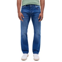 Straight-Jeans Mustang "Style Michigan Straight" Gr. 38, Länge 32, grau (medium dark) Herren Jeans Straight Fit