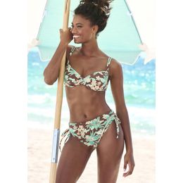 Bügel-Bikini s.Oliver Gr. 36, Cup D, braun (braun, mint) Damen Bikini-Sets