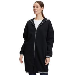 AMBER & JUNE Kapuzensweatjacke AMBER & JUNE Gr. 36, schwarz (jet black) Damen Sweatjacken