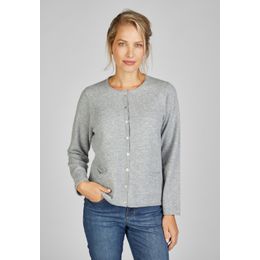 Strickjacke Rabe "Rabe Strickjacke" Gr. 38, grau Damen Strickjacken