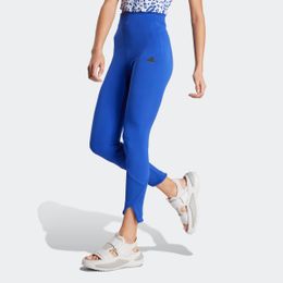 Leggings adidas Sportswear "Z.N.E." Gr. L, N-Gr, blau (semi lucid blue) Damen Hosen Sport Leggings