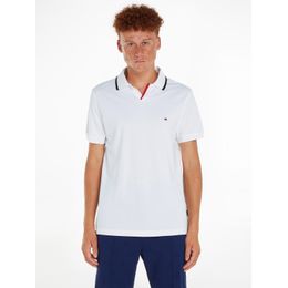 Poloshirt Tommy Hilfiger "RWB TIPPED V COLLAR REG POLO" Gr. XL, weiß (white) Herren Shirts Kurzarm