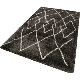 Hochflor-Teppich Wecon Home "Afella" Teppiche Gr. B/L: 120 cm x 170 cm, 50 mm, 1 St., grau (anthrazit, naturfarben) Esszimmerteppiche