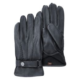 Lederhandschuhe Pearlwood "Planar" Gr. 10, schwarz (black) Damen Handschuhe Fingerhandschuhe