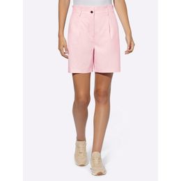 Bermudas Heine Gr. 38, Normalgrößen, rosa (hellrosé) Damen Hosen High-Waist-Hosen