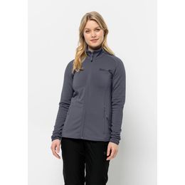 Fleecejacke Jack Wolfskin "BAISELBERG FZ W" Gr. XL (46), grau (dolphin) Damen Jacken Sportjacken