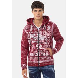 Cipo & Baxx Sweatjacke CIPO & BAXX Gr. L, rot Herren Sweatjacken