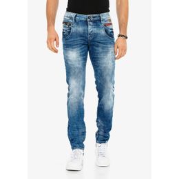 Cipo & Baxx Slim-fit-Jeans CIPO & BAXX Gr. 32, Länge 32, blau Herren Jeans Slim Fit