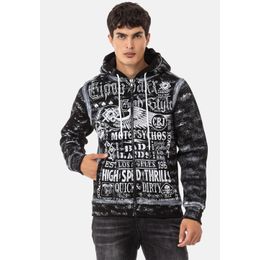 Cipo & Baxx Sweatjacke CIPO & BAXX Gr. L, schwarz Herren Sweatjacken