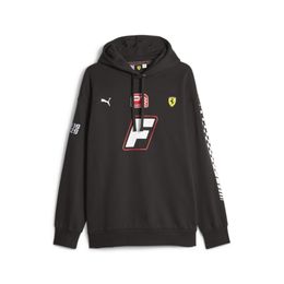 Sweatshirt Puma "Scuderia Ferrari Race Garage Crew Hoodie Herren" Gr. L, schwarz (black) Herren Sweatshirts