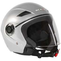 Nerf Motorradhelm NERVE "NH1014" Gr. L, silber (silberfarben), Helme, L Kopfumfang: 59cm - 60cm