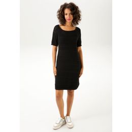 Strickkleid Aniston CASUAL Gr. 40, N-Gr, schwarz Damen Kleider Sommerkleider