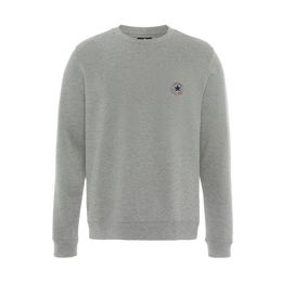 Sweatshirt Converse "STANDARD FIT CORE CHUCK PATCH CREW" Gr. L, grau (vintage grey) Herren Sweatshirts