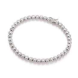 Tennisarmband Smart Jewel "klassisch, mit Zirkonia Steine, Silber 925" Armbänder Gr. 18 cm, Silber 925 (Sterlingsilber), weiß Damen Tennisarmbänder
