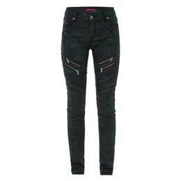 Cipo & Baxx Slim-fit-Jeans CIPO & BAXX Gr. 29, Länge 32, bunt (mehrfarbig) Damen Jeans Röhrenjeans