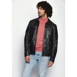 Lederjacke Maze "William", Herren, Gr. M, schwarz, Obermaterial: 100% Lammleder / Futter: 100% Baumwolle / Ärmelfutter: 100% Polyester, ohne Bündchen, Jacken