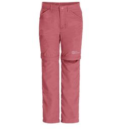 Softshellhose Jack Wolfskin "SAFARI ZIP OFF PANTS K" Gr. 164, N-Gr, pink (soft pink) Kinder Hosen Kinder-Outdoorbekleidung