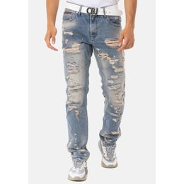 Cipo & Baxx Bequeme Jeans CIPO & BAXX Gr. 42, Länge 32, blau Herren Jeans