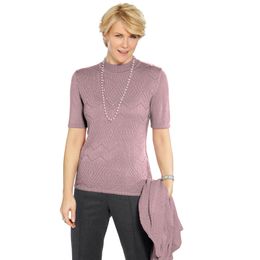 Kurzarmpullover CLASSIC "Pullover" Gr. 48, rosa (altrosé) Damen Pullover Rollkragenpullover