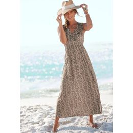 Maxikleid Buffalo Gr. 42, N-Gr, grün (khaki, sand) Damen Kleider Strandkleider Bestseller