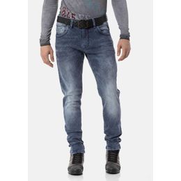 Cipo & Baxx Straight-Jeans CIPO & BAXX Gr. 34, Länge 34, blau Herren Jeans Straight Fit