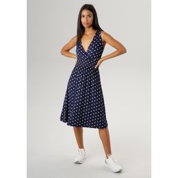 Sommerkleid Aniston SELECTED Gr. 36, N-Gr, blau (marine, weiß) Damen Kleider Strandkleider