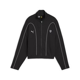 Sweatshirt Puma "Scuderia Ferrari Style Motorsport Rundhalspullover mit Kapuze" Gr. L, schwarz (black) Damen Sweatshirts