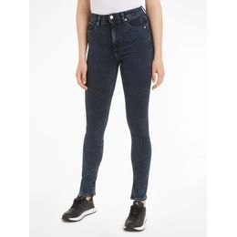 Skinny-fit-Jeans Calvin Klein Jeans "HIGH RISE SKINNY" Gr. 29, Länge 30, blau (denim dark) Damen Jeans Röhrenjeans