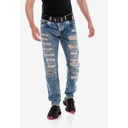 Cipo & Baxx Bequeme Jeans CIPO & BAXX Gr. 33, Länge 34, blau Herren Jeans
