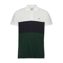 Poloshirt Gant "BLOCK STRIPE KA RUGGER" Gr. 4XL, weiß (eggshell) Herren Shirts Kurzarm