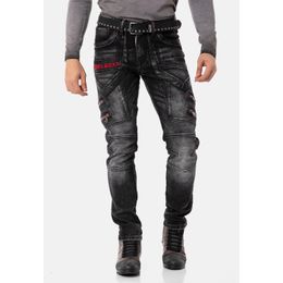 Cipo & Baxx Bequeme Jeans CIPO & BAXX Gr. 38, EURO-Größen, schwarz Herren Jeans