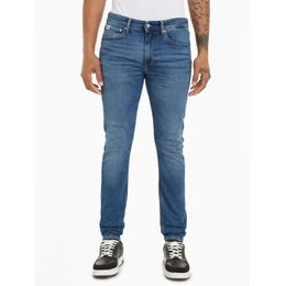 Slim-fit-Jeans Calvin Klein Jeans "SLIM TAPER" Gr. 32, Länge 34, blau (denim medium) Herren Jeans Tapered-Jeans in klassischer 5-Pocket-Form