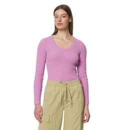 Marc O'Polo Strickpullover MARC O'POLO "aus weichem Bouclé-Garn" Gr. L, lila Damen Pullover