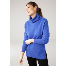 Rollkragenpullover Laura Scott Gr. 34, blau (royalblau) Damen Pullover Rollkragenpullover