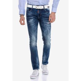 Cipo & Baxx Straight-Jeans CIPO & BAXX Gr. 30, Länge 34, blau Herren Jeans Straight Fit