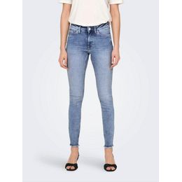 Only Ankle-Jeans ONLBLUSH MID SK ANK RAW DNM REA694 NOOS, blau
