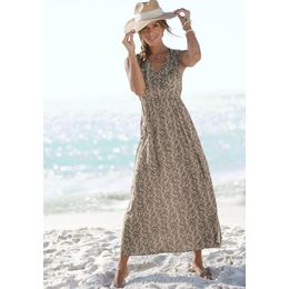 Maxikleid Buffalo Gr. 34, N-Gr, grün (khaki, sand) Damen Kleider Strandkleider Bestseller
