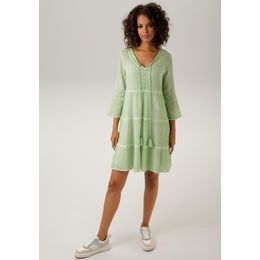 Tunikakleid Aniston CASUAL Gr. 36, N-Gr, grün Damen Kleider Sommerkleider