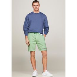 Shorts Tommy Hilfiger "SMALL LOGO SWEATSHORTS" Gr. S, N-Gr, grün (mint gel) Herren Hosen Shorts