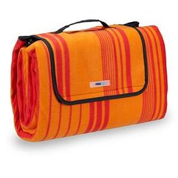 Relaxdays Picknickdecke isoliert orange/rot 200,0 x 200,0 cm