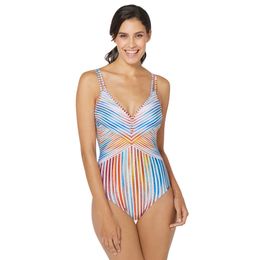 Badeanzug Sunflair Gr. 40, Cup D, bunt (bunt, gestreift) Damen Badeanzüge Ocean Blue