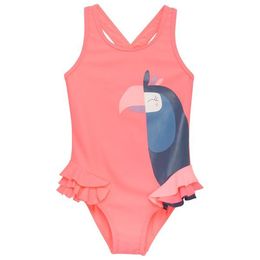 Color Kids - Kid's Swimsuit with Application - Badeanzug Gr 152 rot